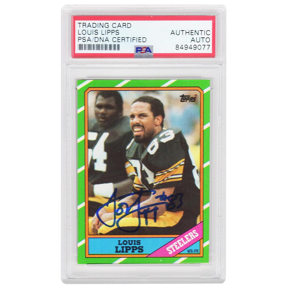 Louis Lipps Signed 1986 Topps #284 (PSA) | Pristine Auction