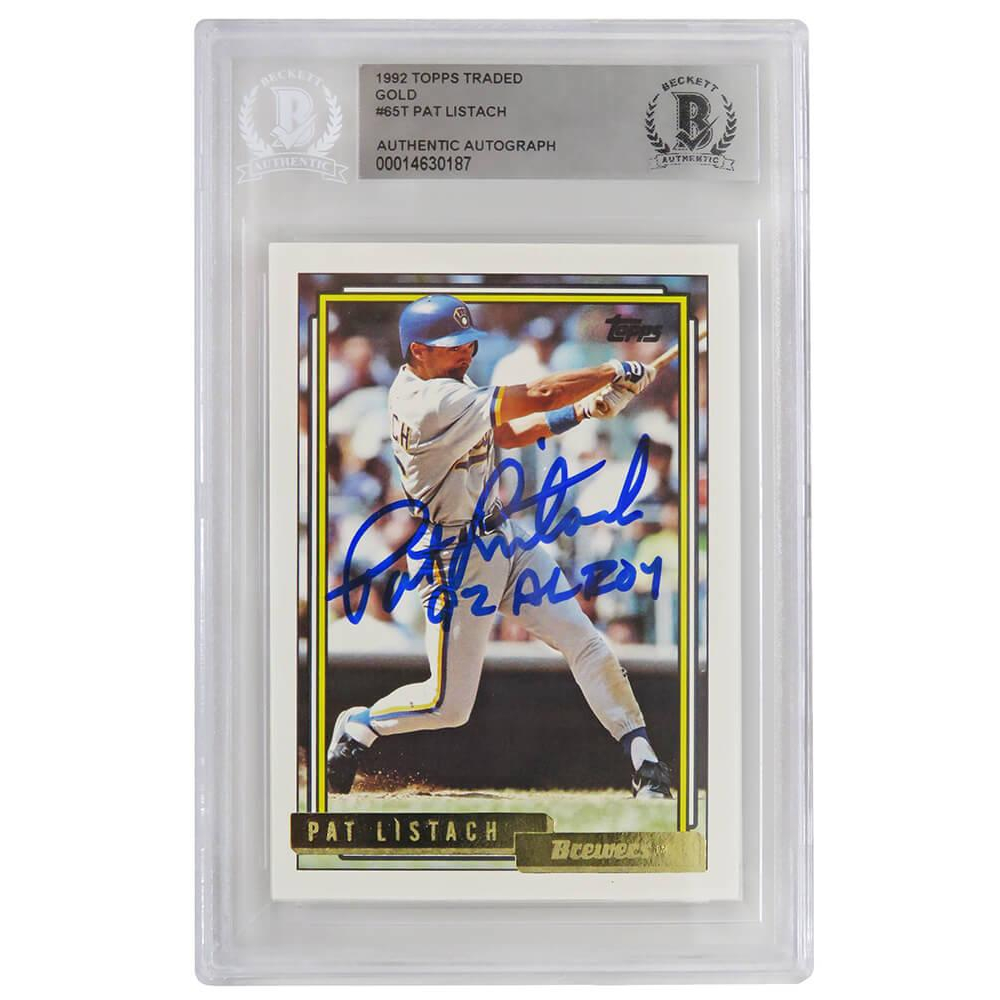 Pat Listach Signed 1992 Topps Traded #65T RC Inscribed "02 AL ROY" (BGS ...