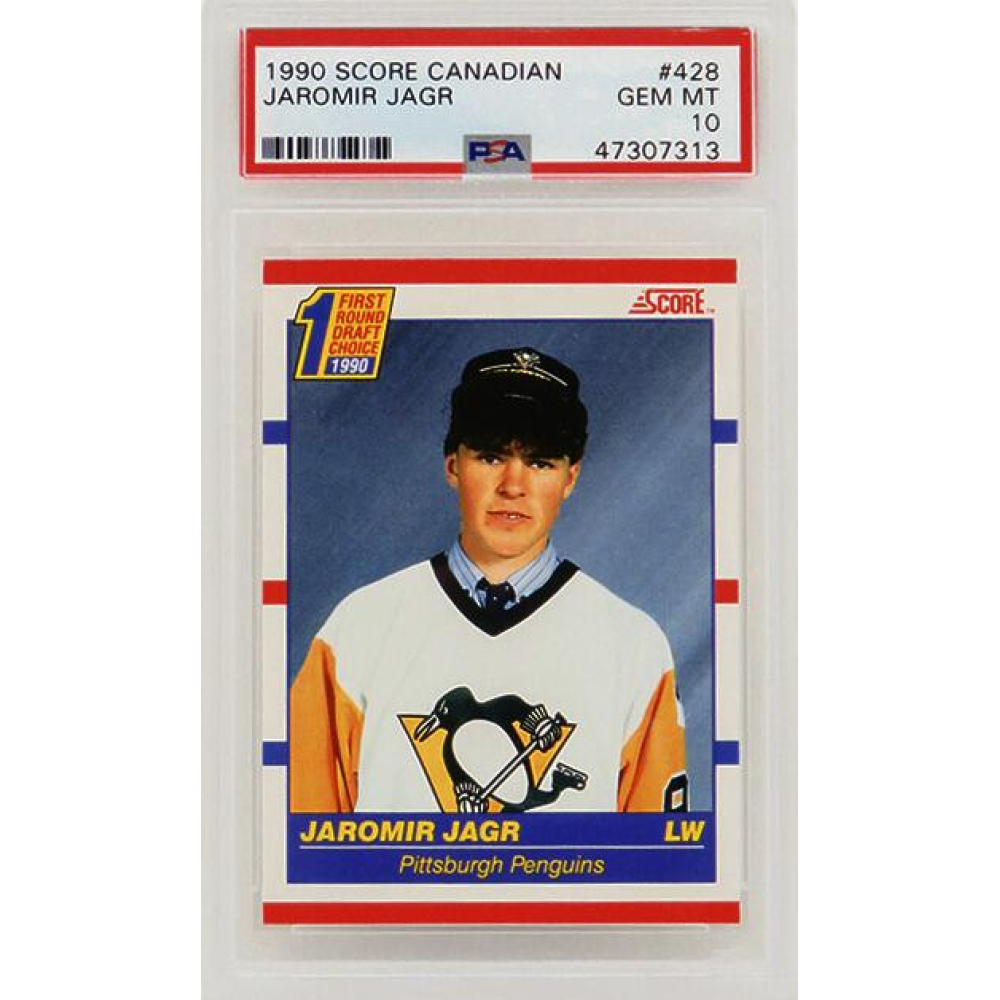 Jaromir Jagr 1990-91 Score Canadian #428 RC (PSA 10) | Pristine Auction