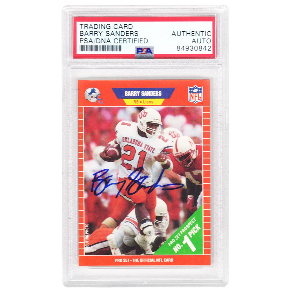 Barry Sanders Signed 1989 Pro Set #494 RC (PSA) | Pristine Auction