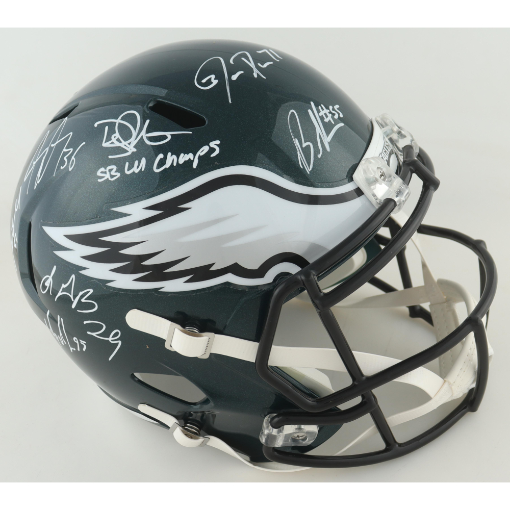 Eagles Full-Size Speed Helmet Team-Signed By (7) With Jason Peters ...