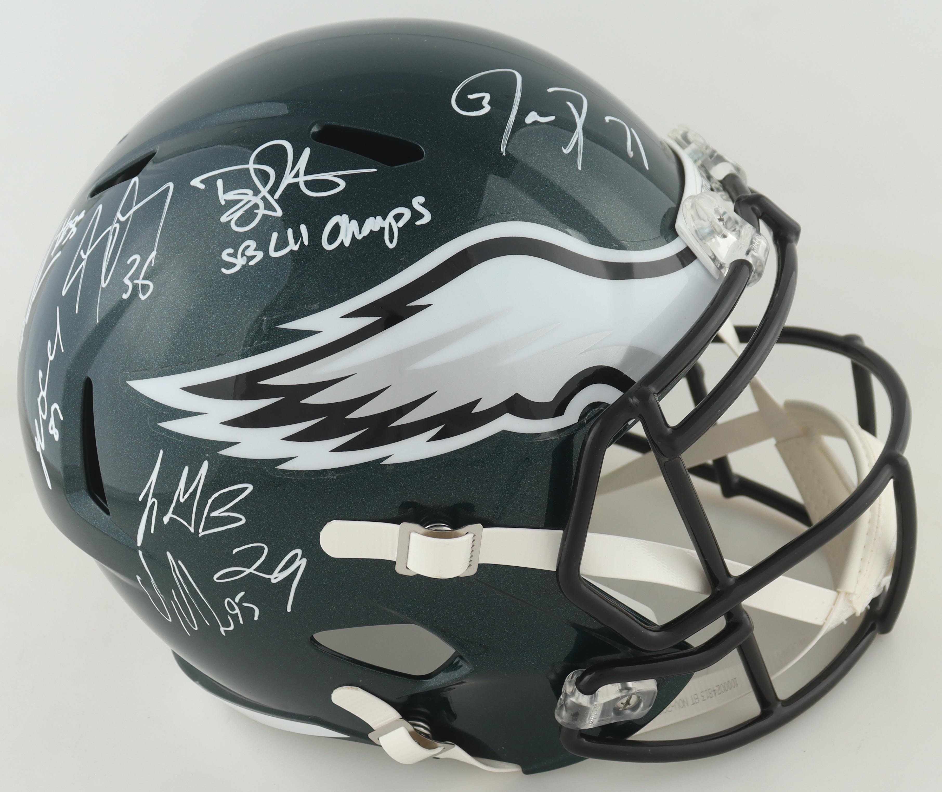2017 Eagles Full-Size Speed Helmet Team-Signed By (7) With Jason Peters ...