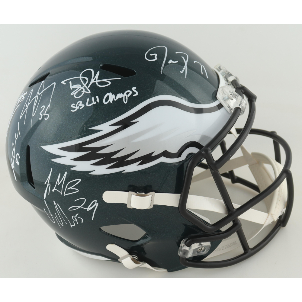 2017 Eagles Full-Size Speed Helmet Team-Signed By (7) With Jason Peters ...