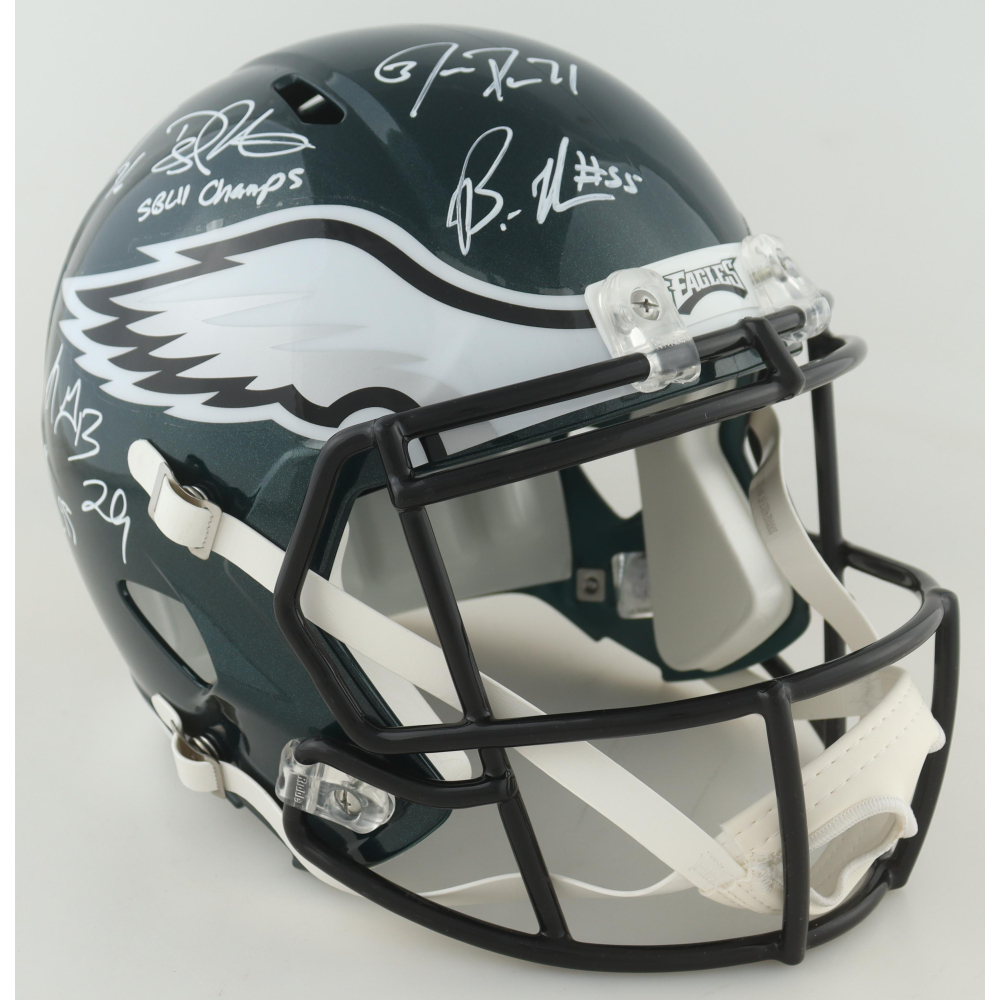 Eagles Full-Size Speed Helmet Team-Signed By (7) With Jason Peters ...