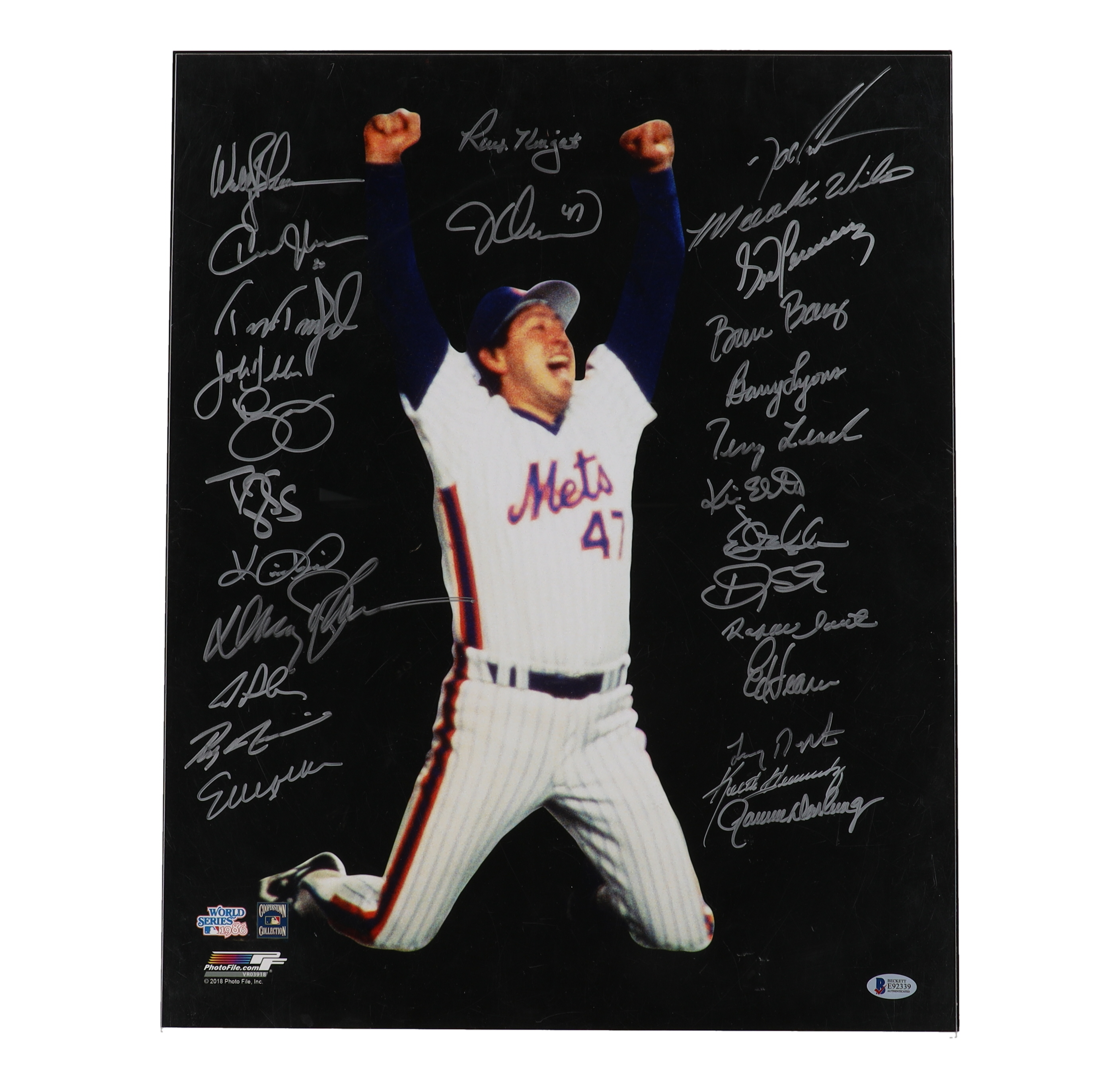 1986 Mets 16x20 Photo Team-Signed by (27) with Davey Johnson, Darryl ...