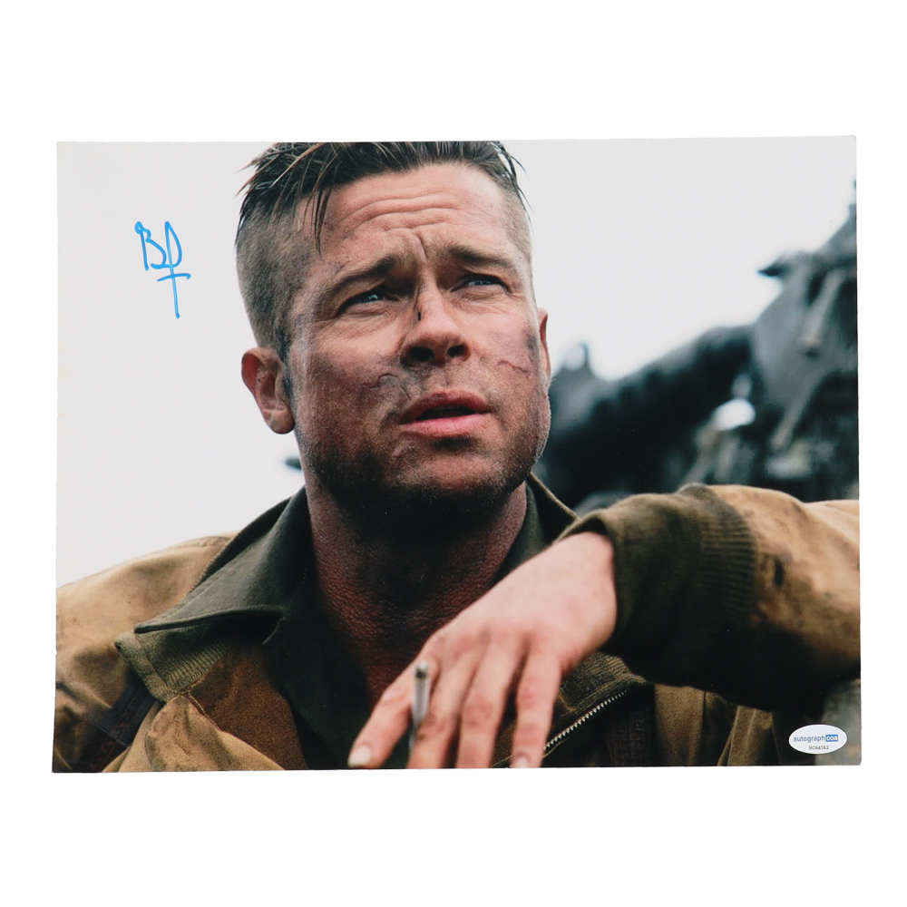 Brad Pitt Signed "Fury" 11x14 Photo (ACOA) | Pristine Auction