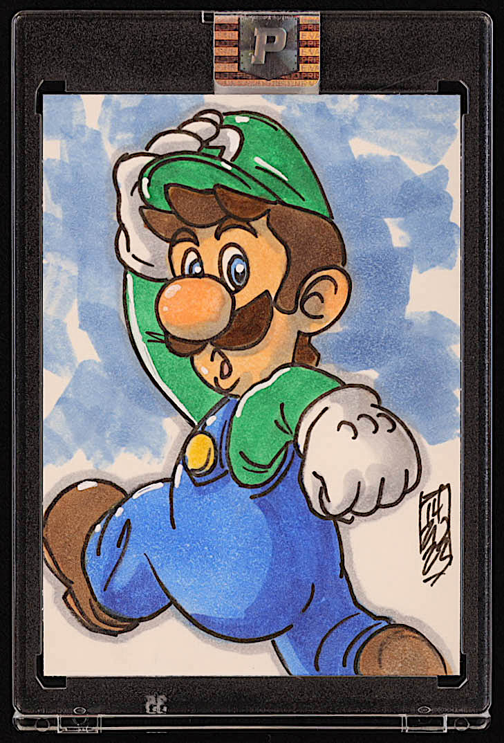Luigi | Super Mario Bros. | Original Art Sketch Card by Tom Hodges (1/1 ...