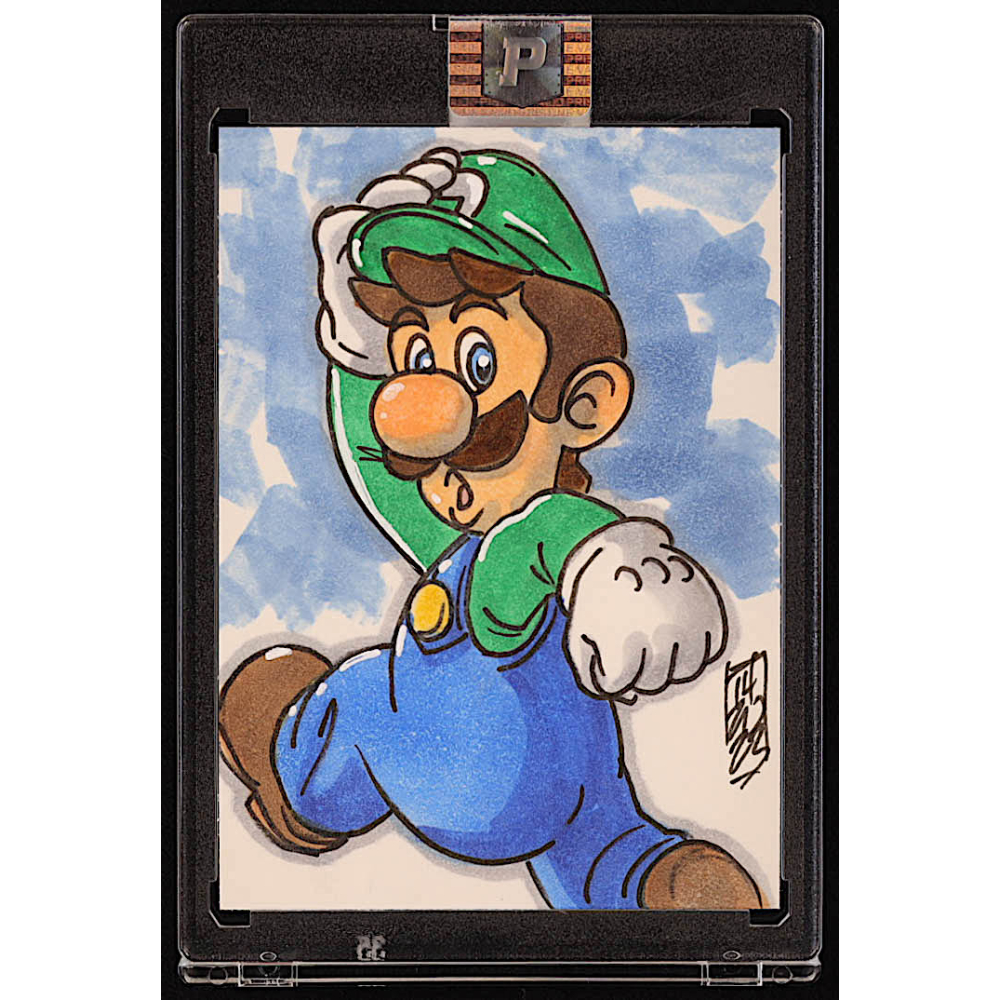 Luigi | Super Mario Bros. | Original Art Sketch Card by Tom Hodges (1/1 ...