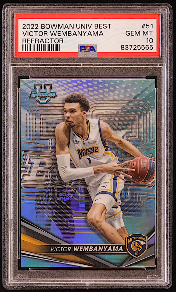Victor Wembanyama 2022-23 Bowman's Best University Refractors #51 RC ...