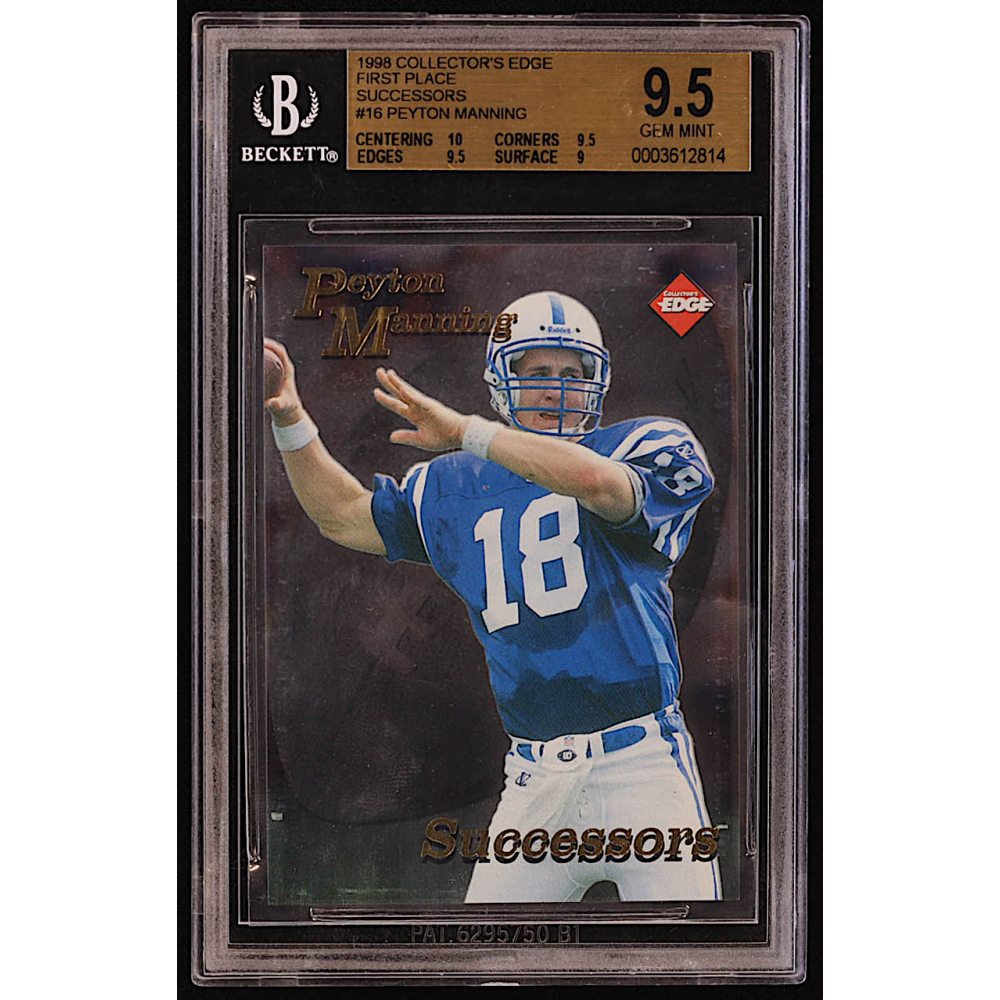Peyton Manning 1998 Collector's Edge First Place Successors #16 RC (BGS 9.5) | Pristine Auction