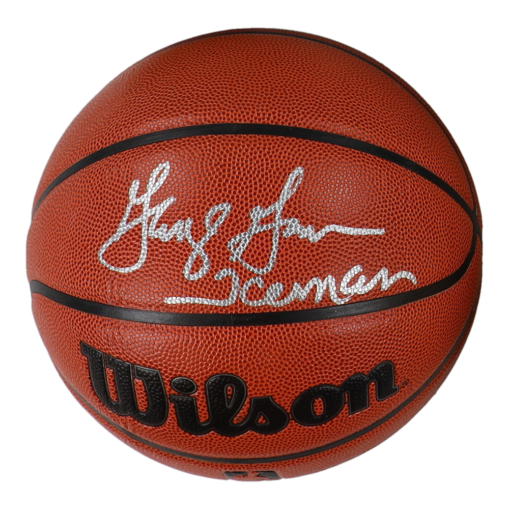 George Gervin Signed NBA Basketball Inscribed "Iceman" (Schwartz ...