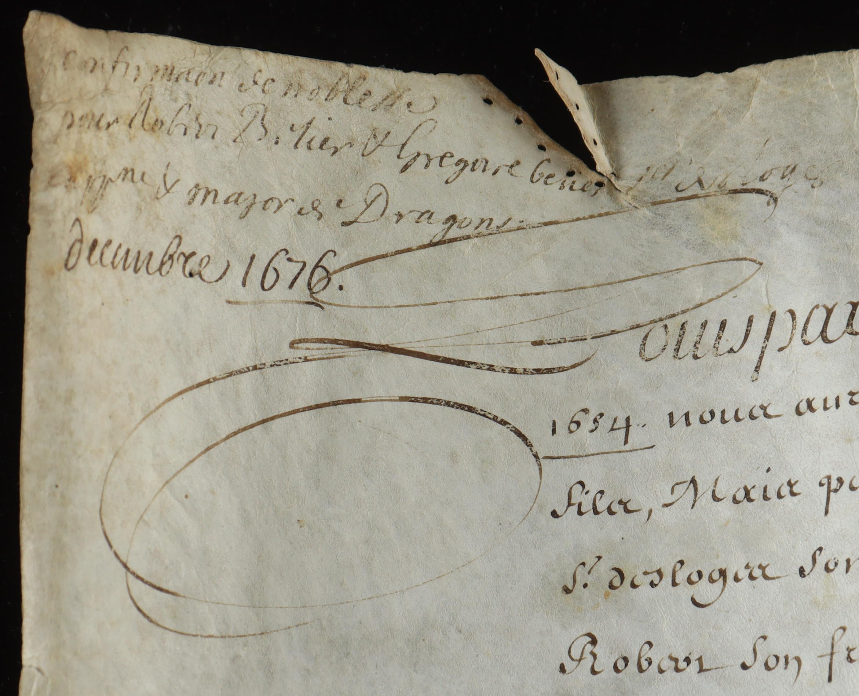 King Louis XIV Signed Original Vintage 1676 Document (JSA) | Pristine ...