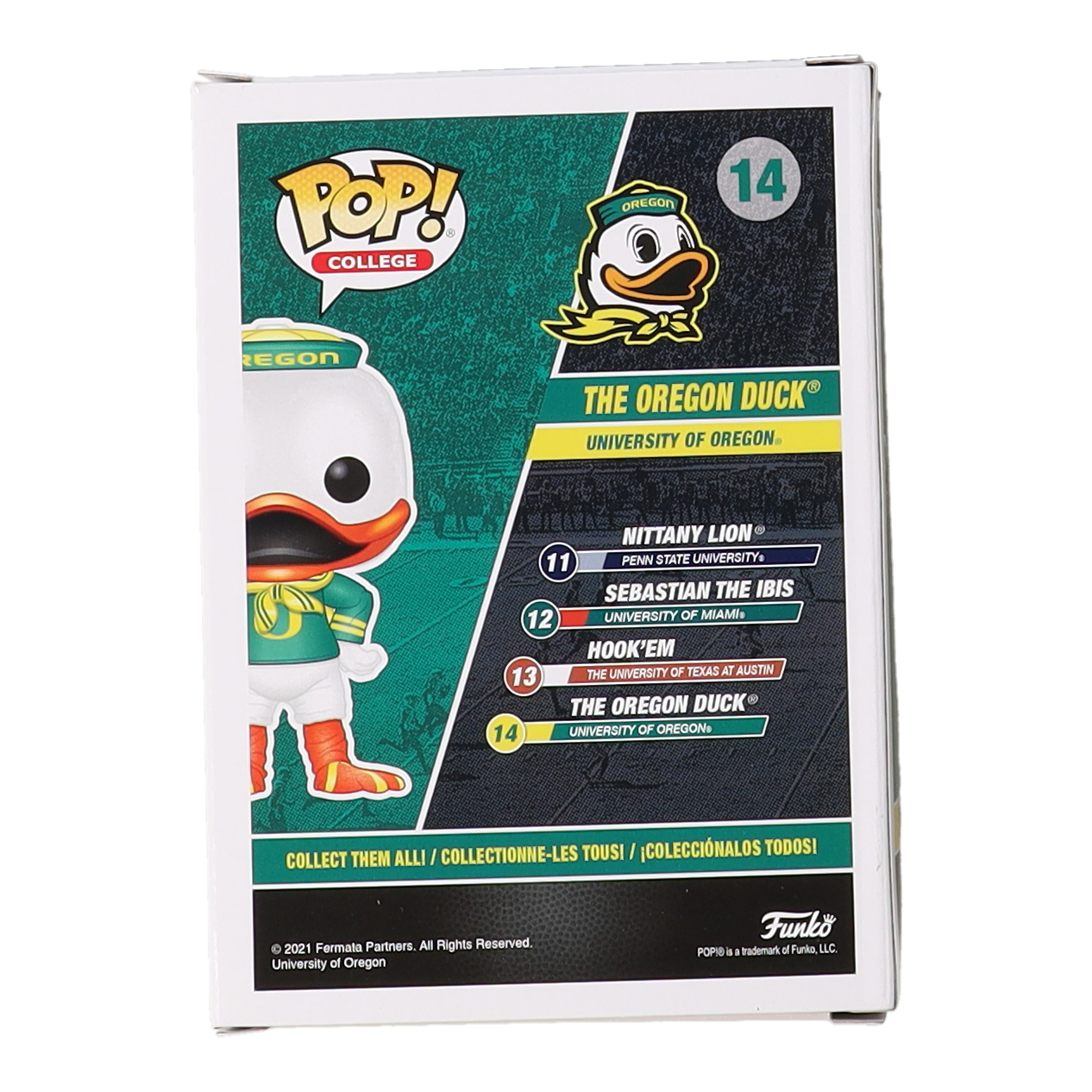 Dan Fouts Signed Oregon Ducks #14 The Oregon Duck Funko Pop! Vinyl ...
