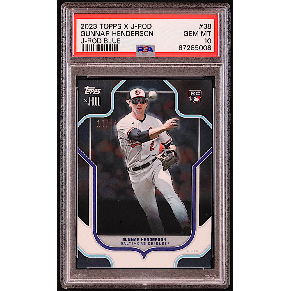 Gunnar Henderson 2023 Topps X J-Rod J-Rod Blue #38 RC #14/44 (PSA 10 ...