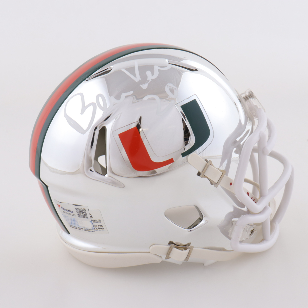 Bernie Kosar Signed Miami Hurricanes Chrome Speed Mini Helmet (Fanatics ...