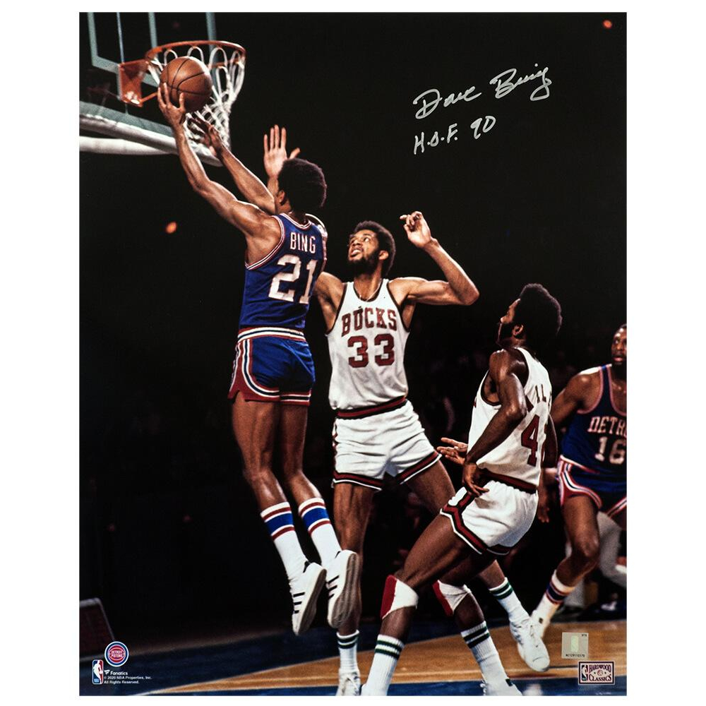 Dave Bing Signed Pistons 16x20 Photo Inscribed "HOF '90" (Schwartz) | Pristine Auction