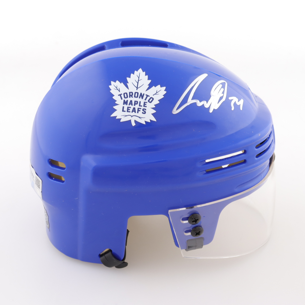 Auston Matthews Signed Maple Leafs Mini Helmet (Fanatics) | Pristine ...