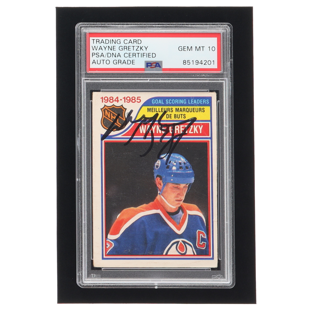 Wayne Gretzky Signed 1985-86 O-Pee-Chee #257 LL (PSA | Autograph Grade ...