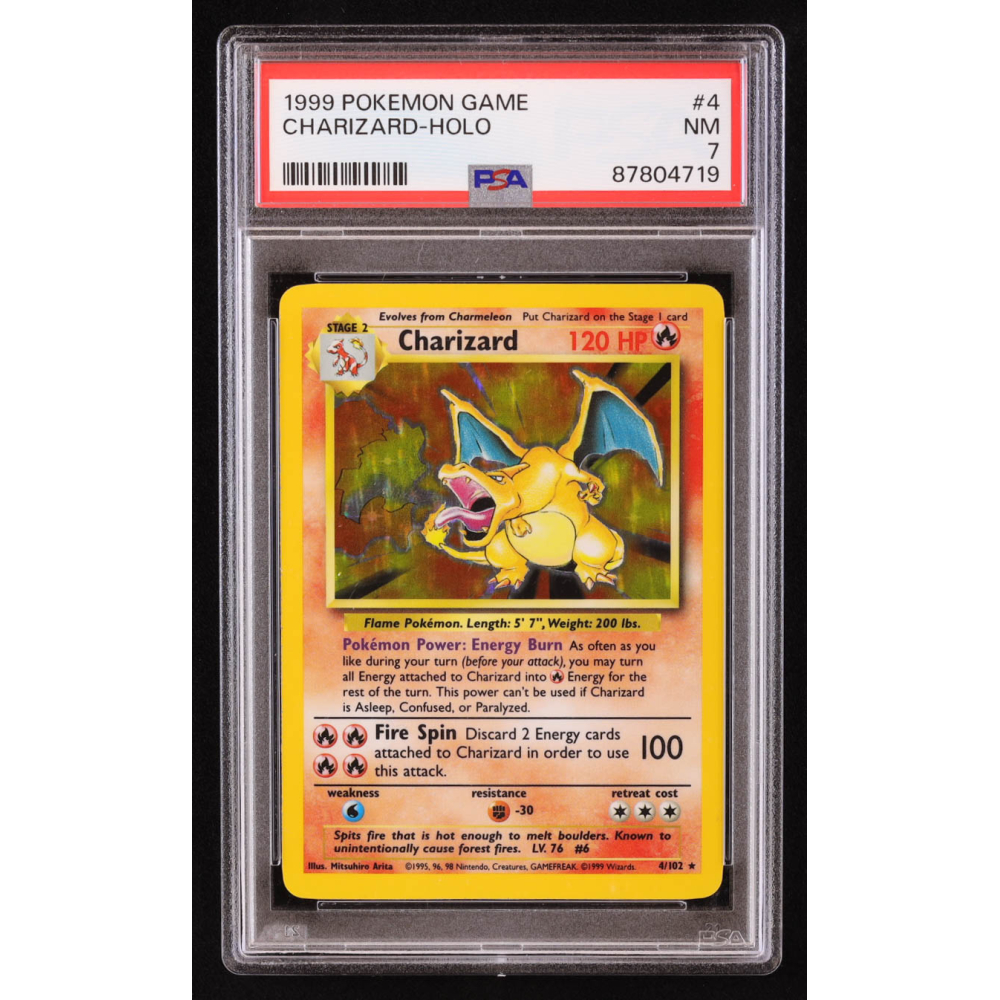 Charizard 1999 Pokemon Base Unlimited #4 Holo (PSA 7) | Pristine Auction