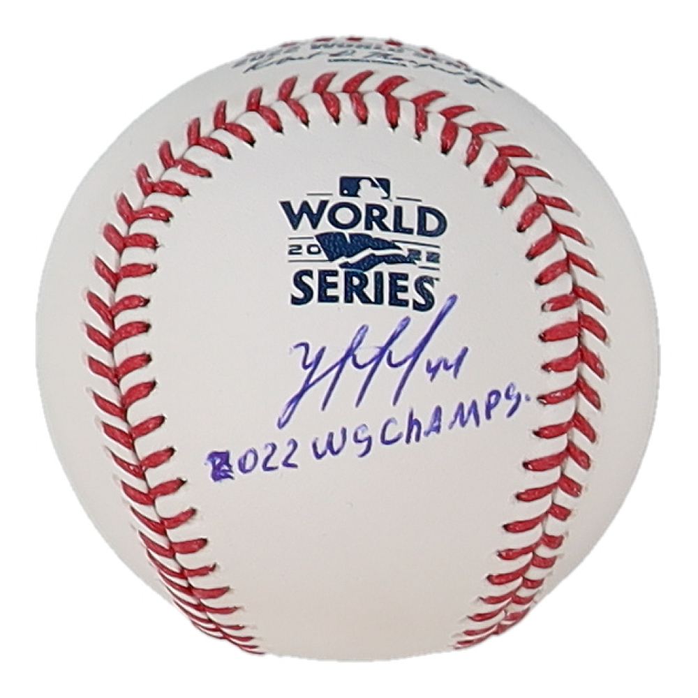 Yordan Alvarez Signed 2022 World Series Baseball Inscribed "2022 WS ...