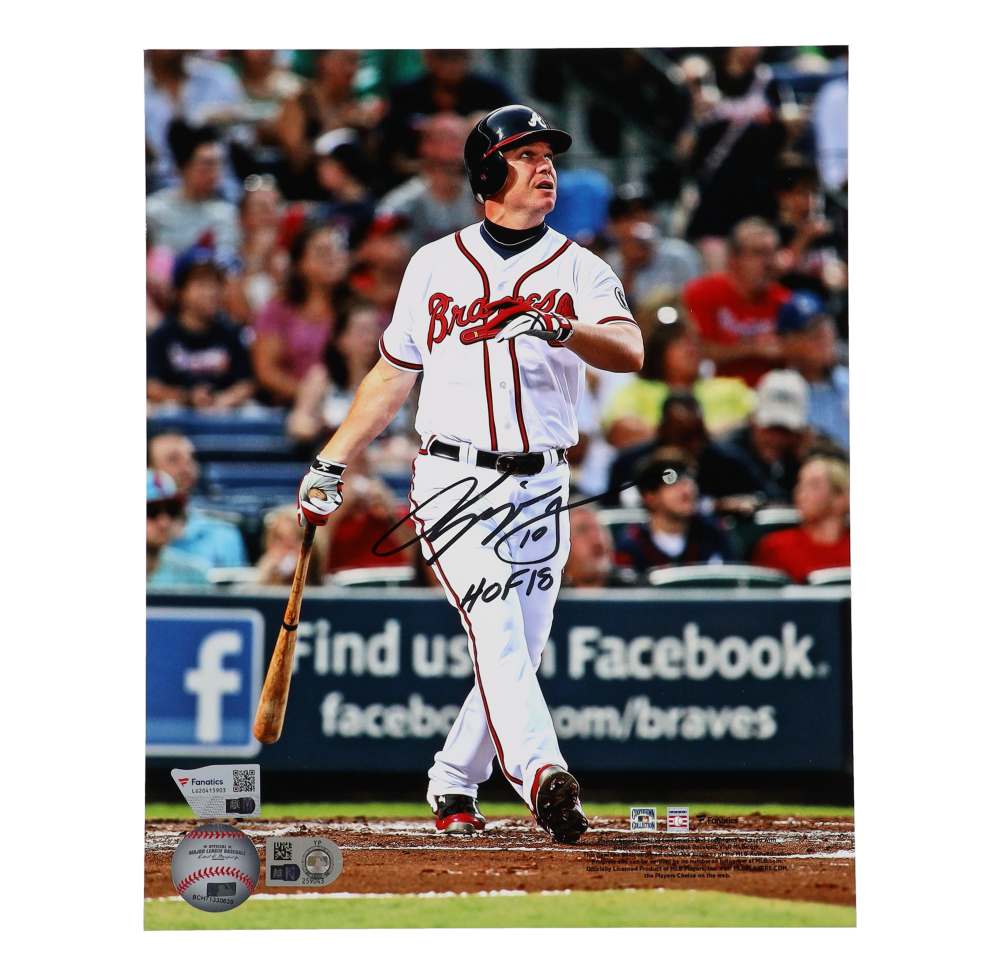 Chipper Jones Signed Braves 8x10 Photo Inscribed "HOF 18" (Fanatics ...