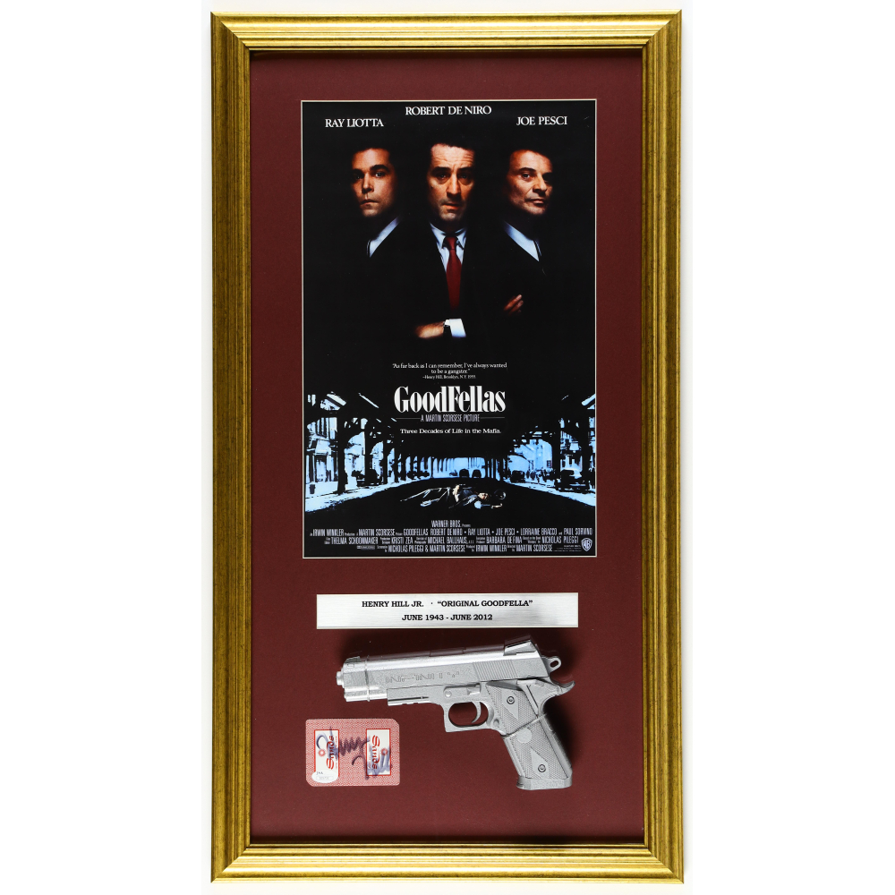 Henry Hill Signed "Goodfellas" Custom Framed Sands Hotel Playing Card ...