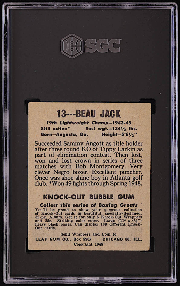 Beau Jack 1948 Leaf #13 (SGC 4) | Pristine Auction