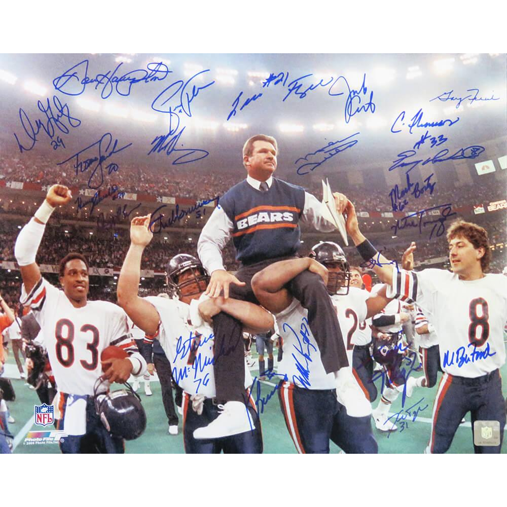 Bears 16x20 Photo Team-Signed by (23) with Mike Ditka, Mike Singletary ...