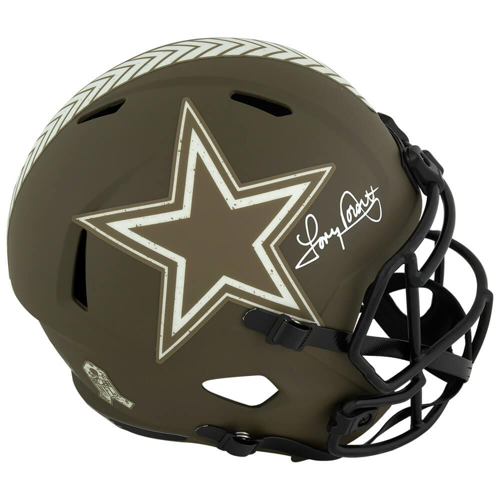 Tony Dorsett Signed Cowboys Full-Size Salute to Service Alternate Speed ...