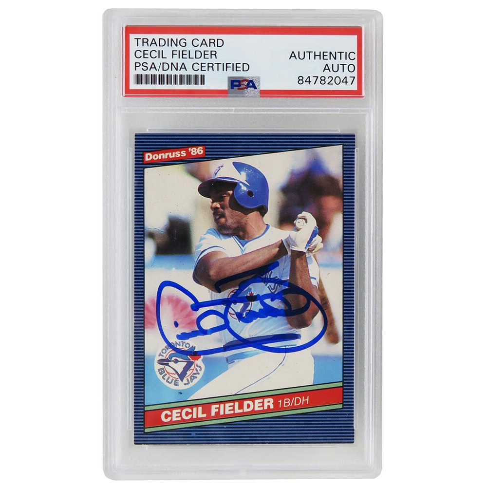Cecil Fielder Signed 1986 Donruss #512 RC (PSA) | Pristine Auction