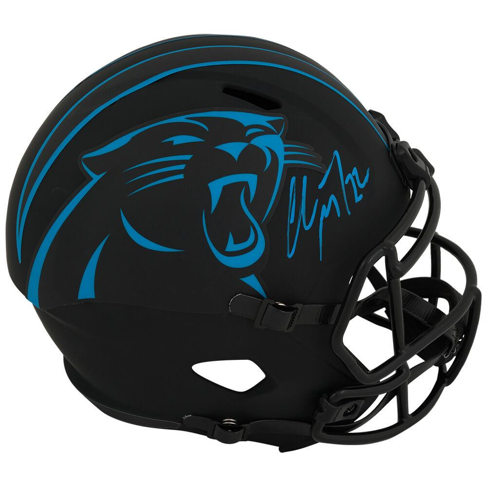 Christian McCaffrey Signed Panthers Full-Size Eclipse Alternate Speed Helmet (Beckett ...