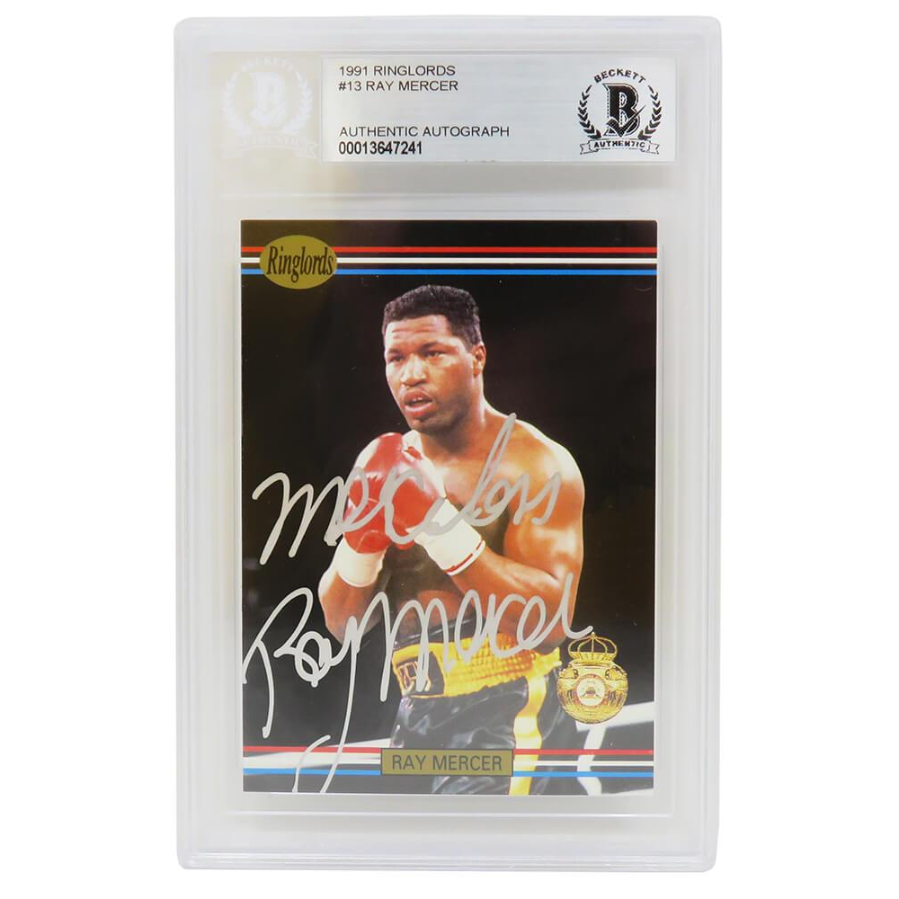 Ray Mercer Signed 1991 Ringlords #13 Inscribed "Merciless" (BGS ...