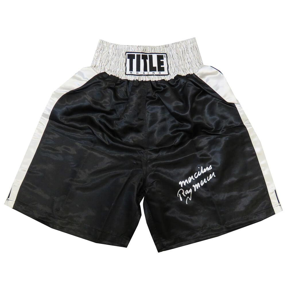 Ray Mercer Signed Boxing Trunks Inscribed "Merciless" (Schwartz ...