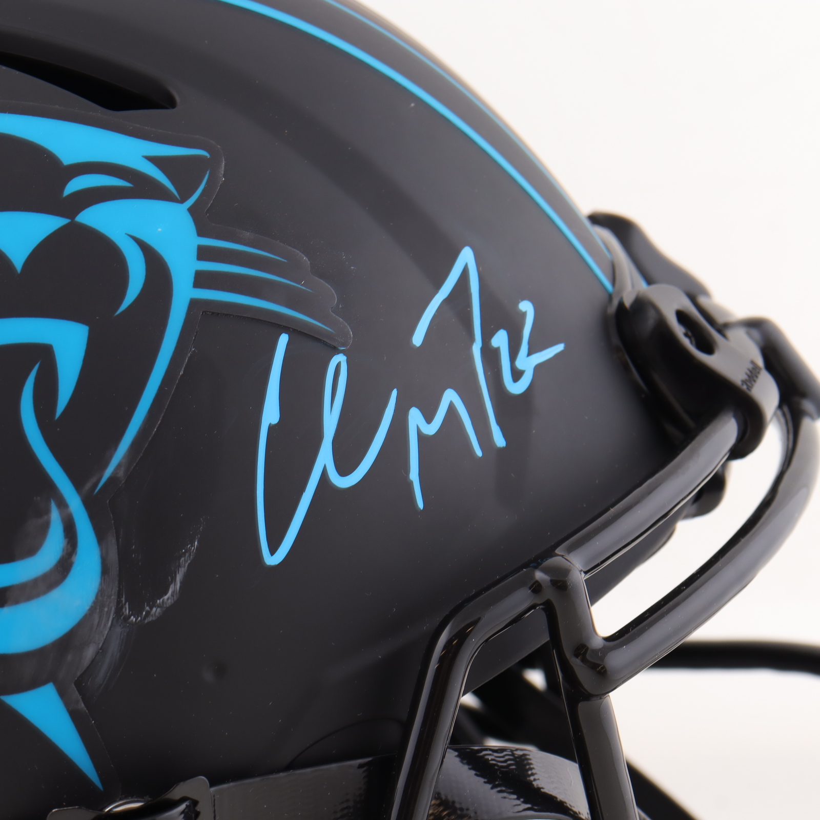 Christian McCaffrey Signed Panthers Full-Size On-Field Authentic Eclipse Alternate Speed Helmet ...