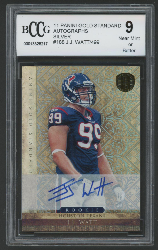 J.J. Watt 2011 Panini Gold Standard Autographs Silver #188 RC #324/499 ...