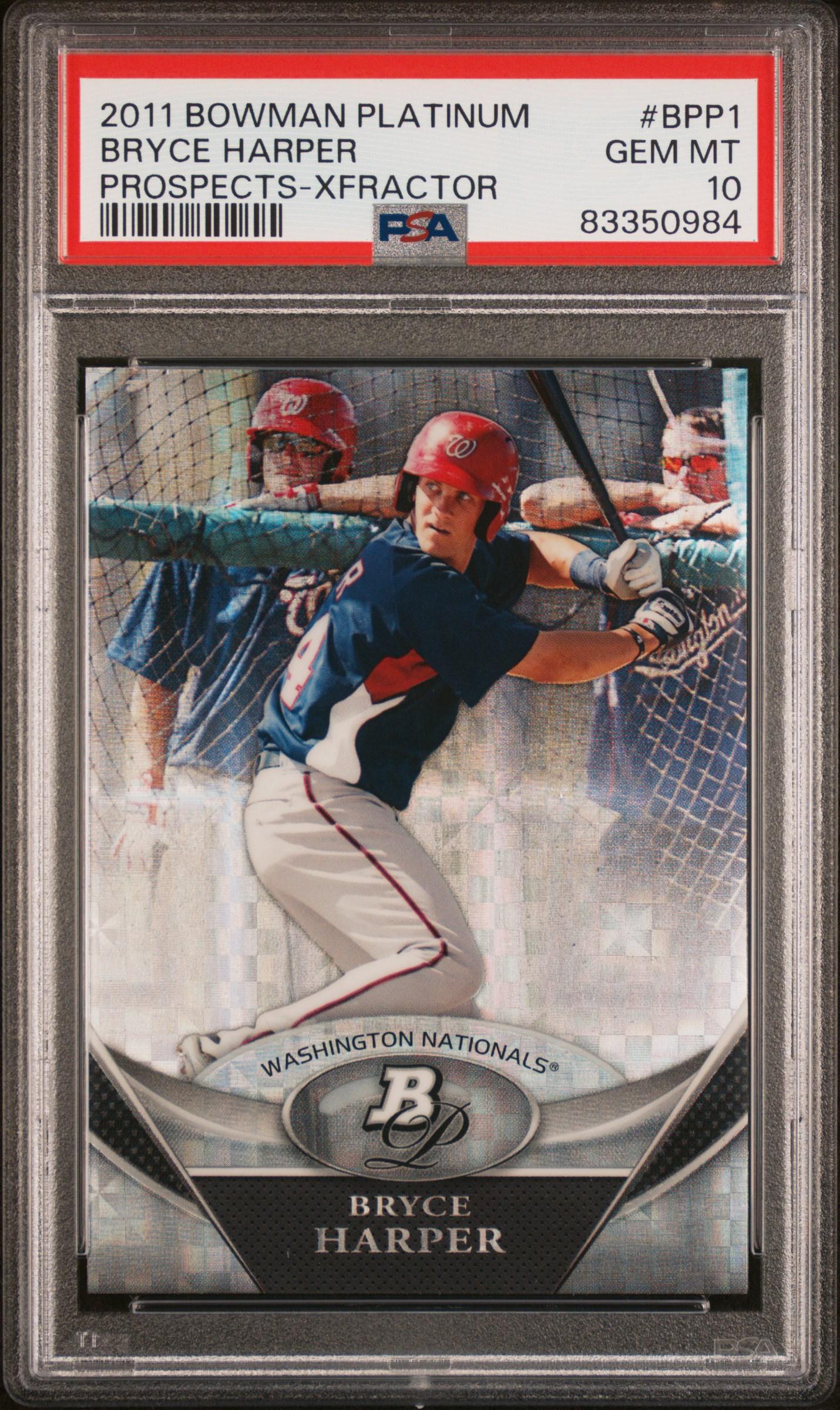 Bryce Harper 2011 Bowman Platinum Prospects X-Fractors #BPP1 RC (PSA 10 ...