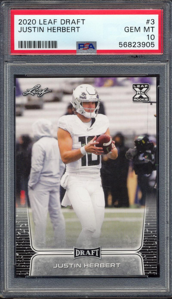 Justin Herbert 2020 Leaf Draft #3 RC (PSA 10) | Pristine Auction