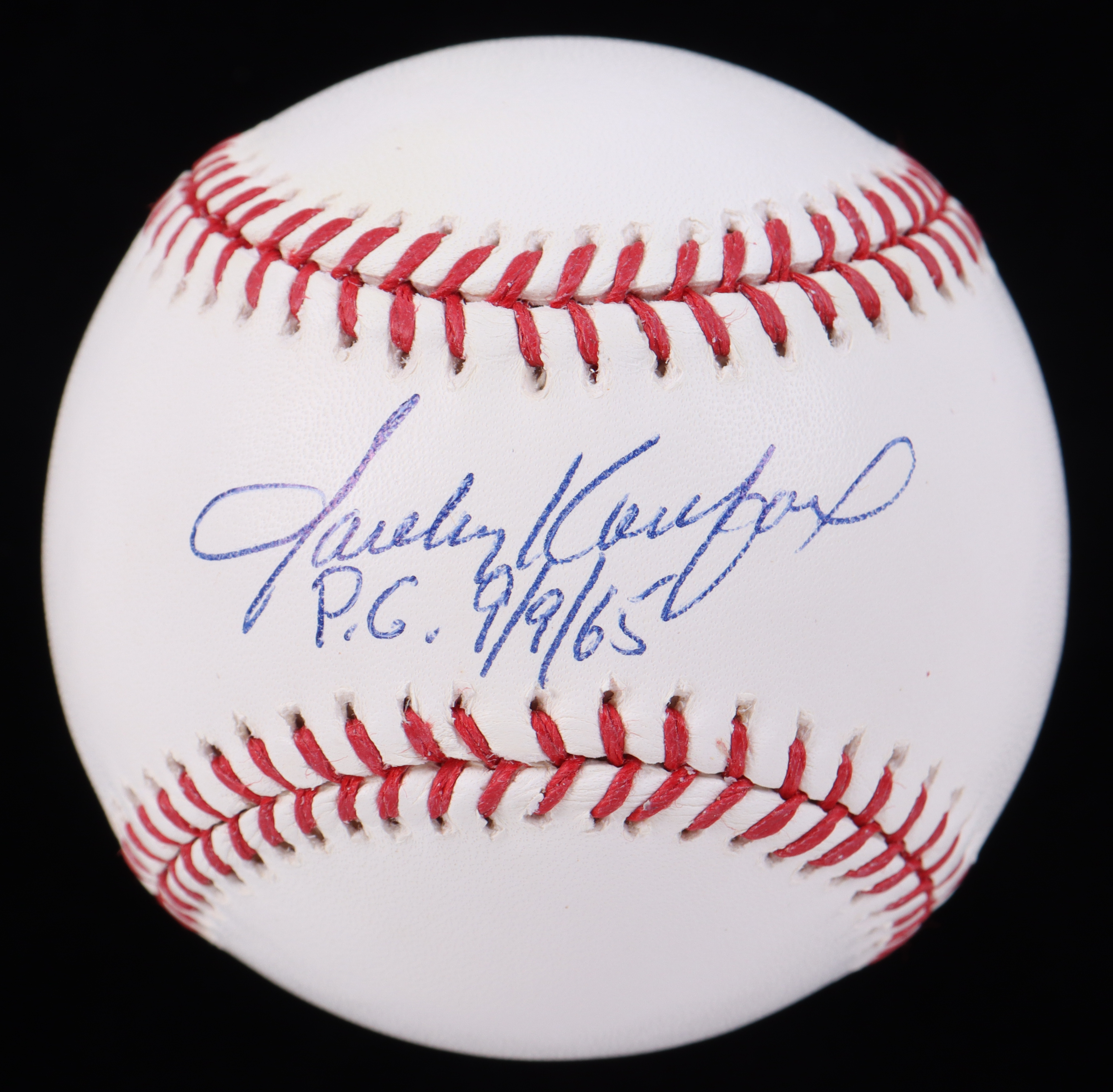 Sandy Koufax Signed OML Baseball Inscribed with Perfect Game Date "P.G ...