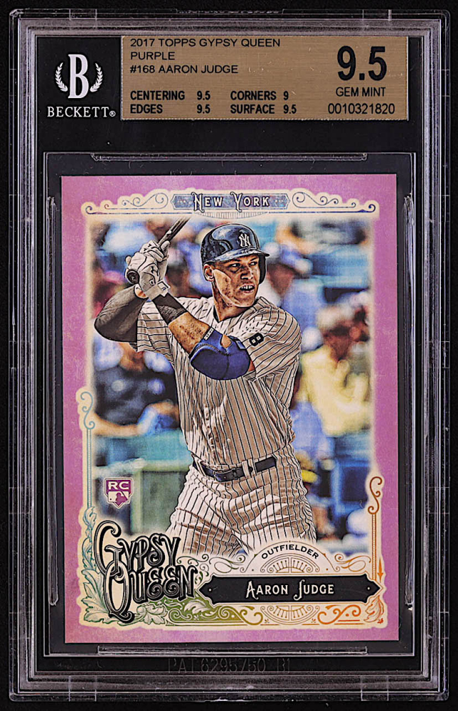 Aaron Judge 2017 Topps Gypsy Queen Purple #168 RC #90/250 (BGS 9.5 ...