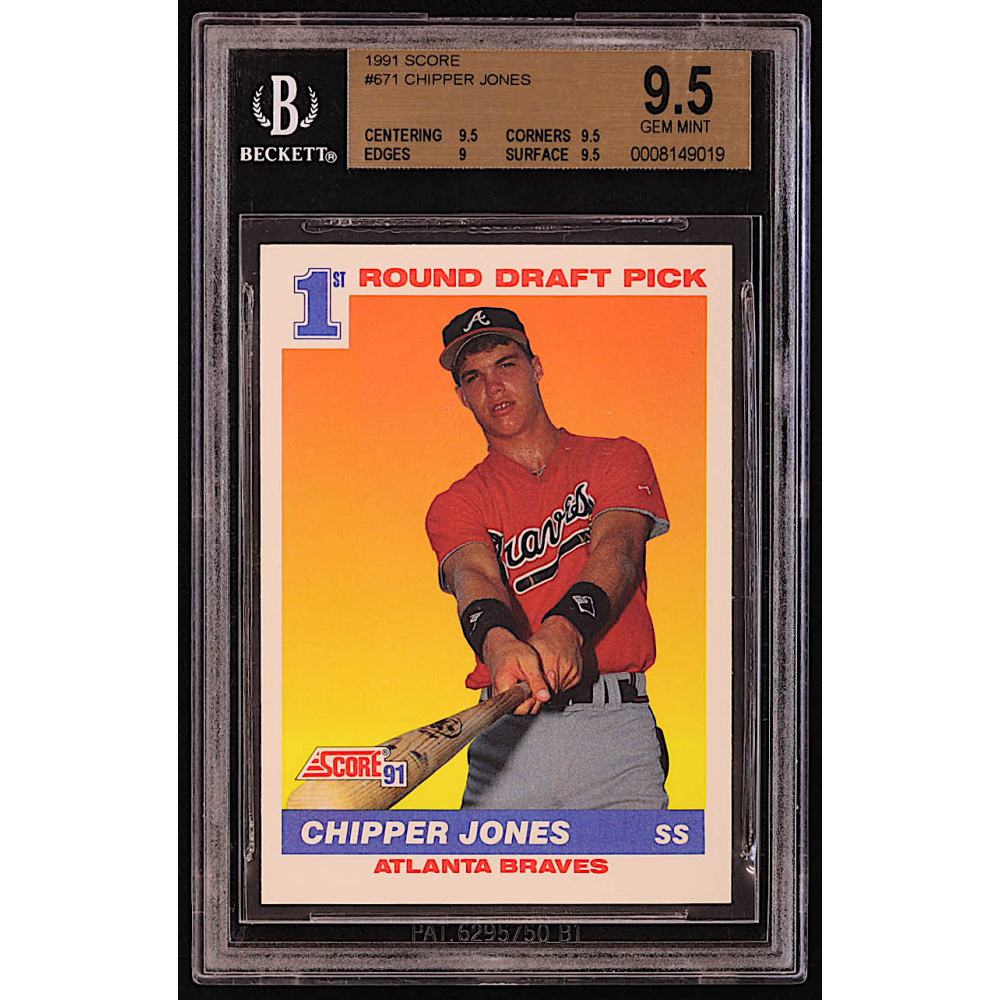 Chipper Jones 1991 Score #671 RC (BGS 9.5) | Pristine Auction