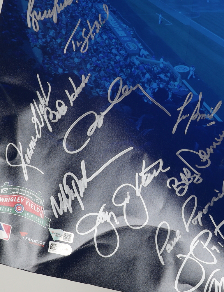 "Wrigley Field 100 Years" 20x24 Photo Signed By (29) With Tim Stoddard ...