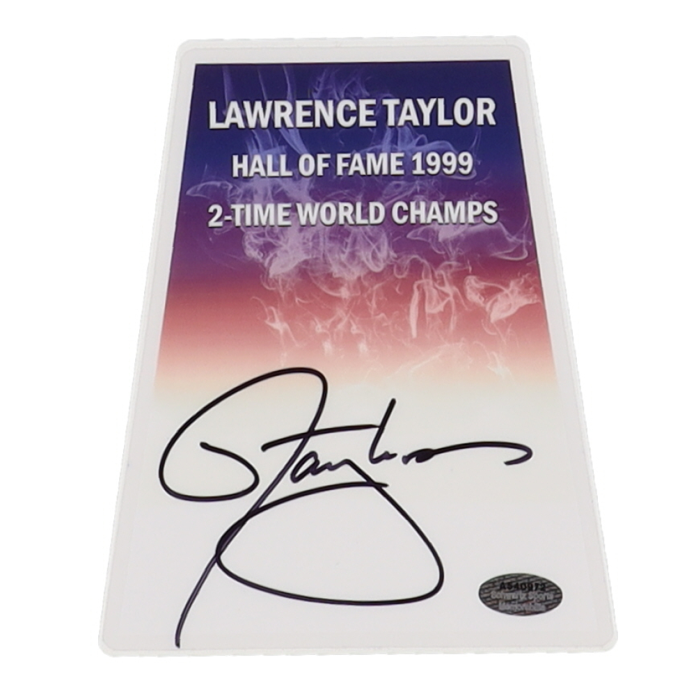 Lawrence Taylor Signed Trophy Sticker (Schwartz) | Pristine Auction