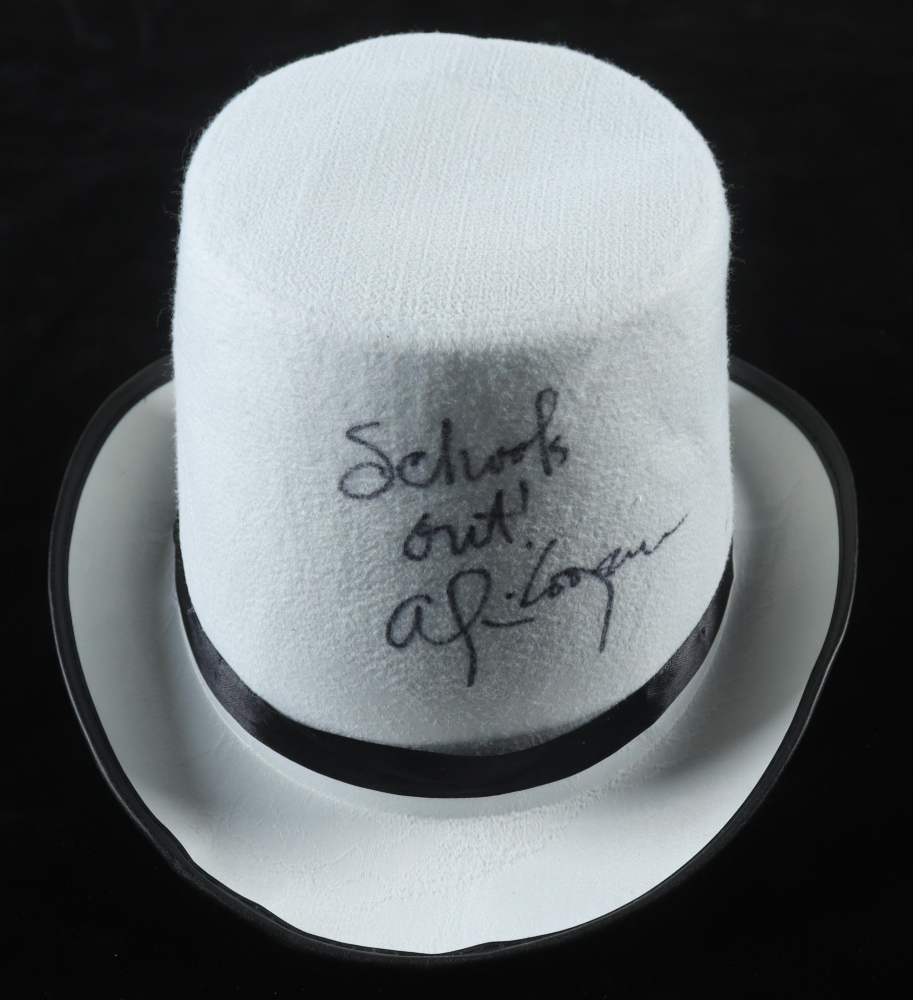 Alice Cooper Signed Top Hat Inscribed "School's Out!" (Beckett ...