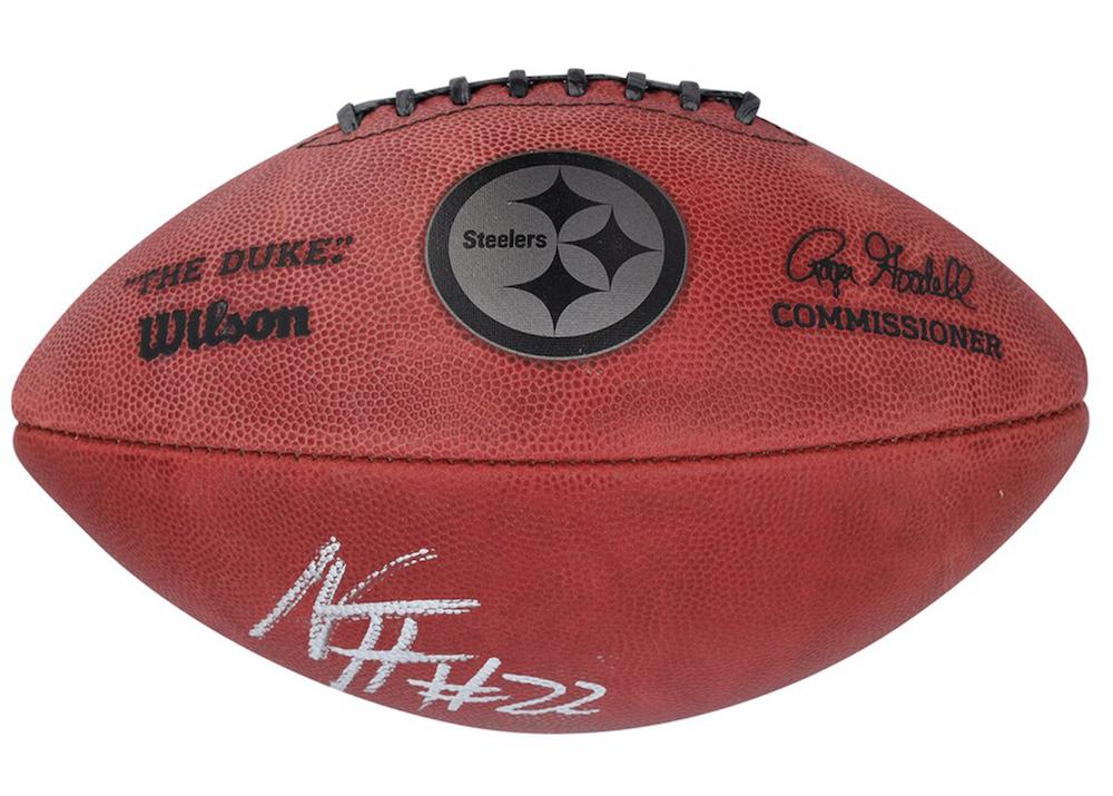 Najee Harris Signed Official NFL "The Duke" Game Ball Steelers Logo ...