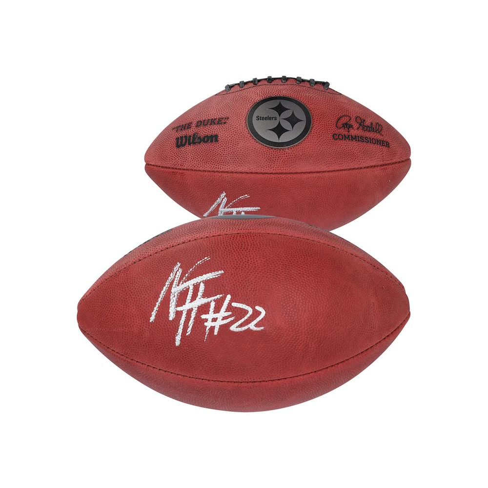 Najee Harris Signed Official NFL "The Duke" Game Ball Steelers Logo ...