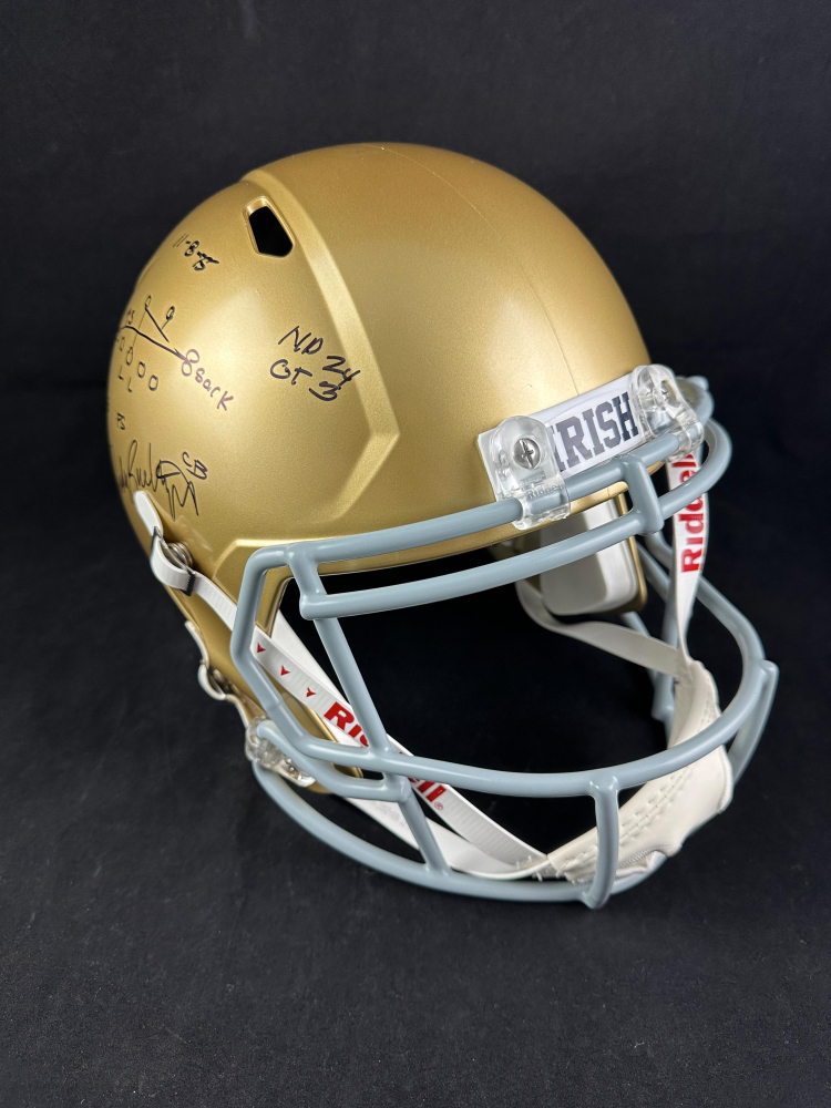 Rudy Ruettiger Signed Notre Dame Fighting Irish Full-Size Speed Helmet ...