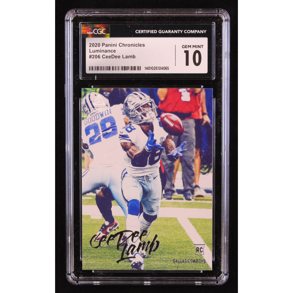 CeeDee Lamb 2020 Panini Luminance #206 RC / CHRONICLES (CGC 10 ...