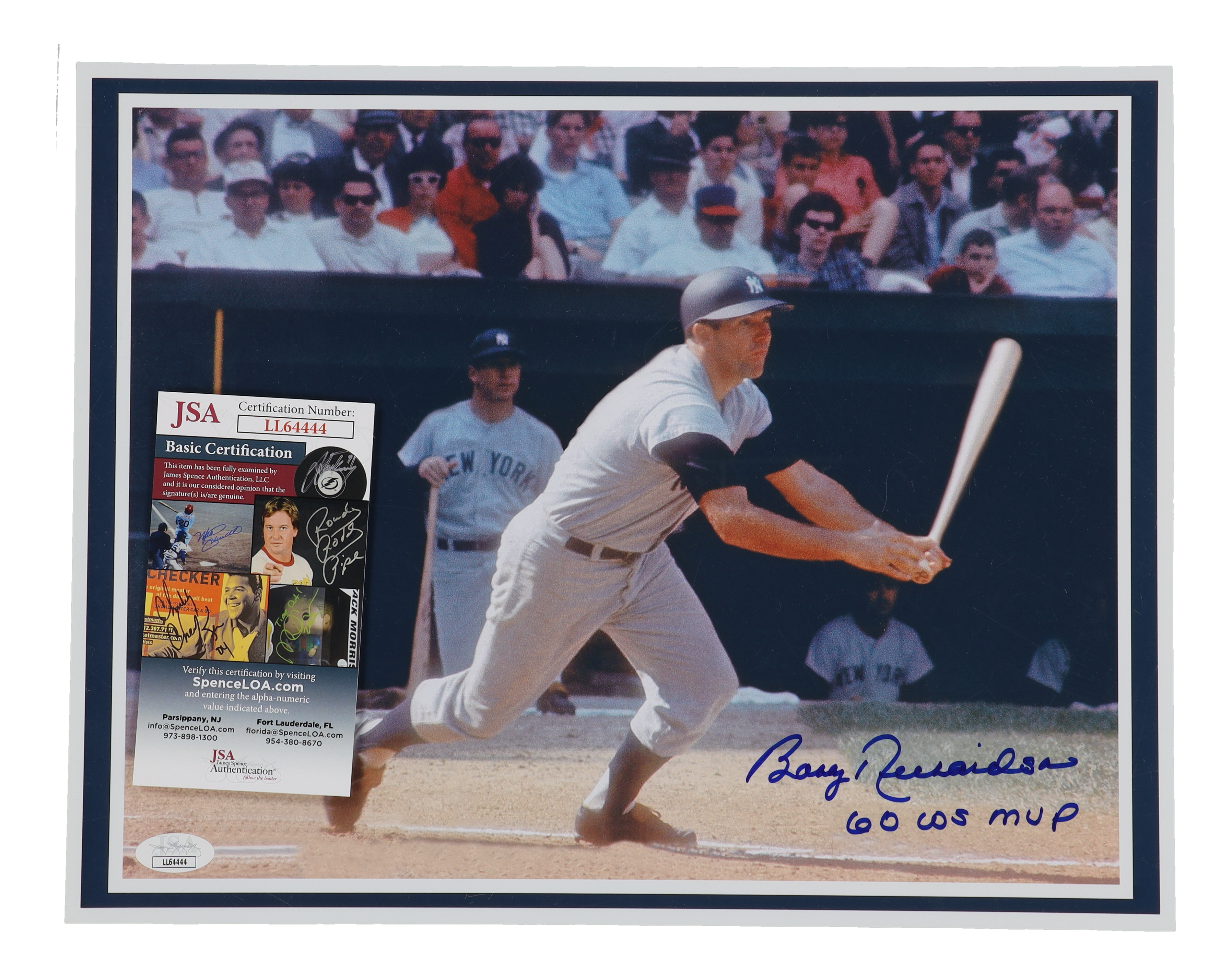 Bobby Richardson Signed Yankees 11x14 Photo Inscribed "60 WS MVP" (JSA ...