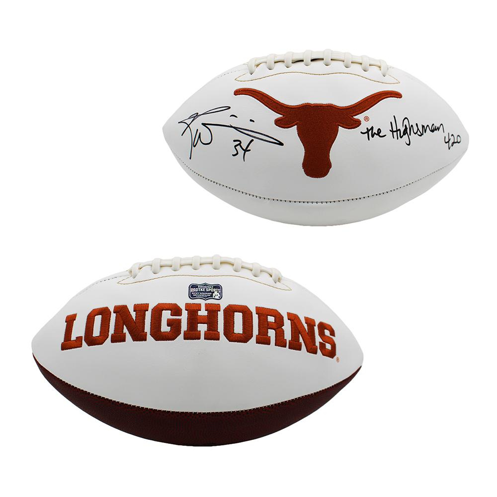 Ricky Williams Signed Texas Longhorns Logo Football Inscribed "The ...