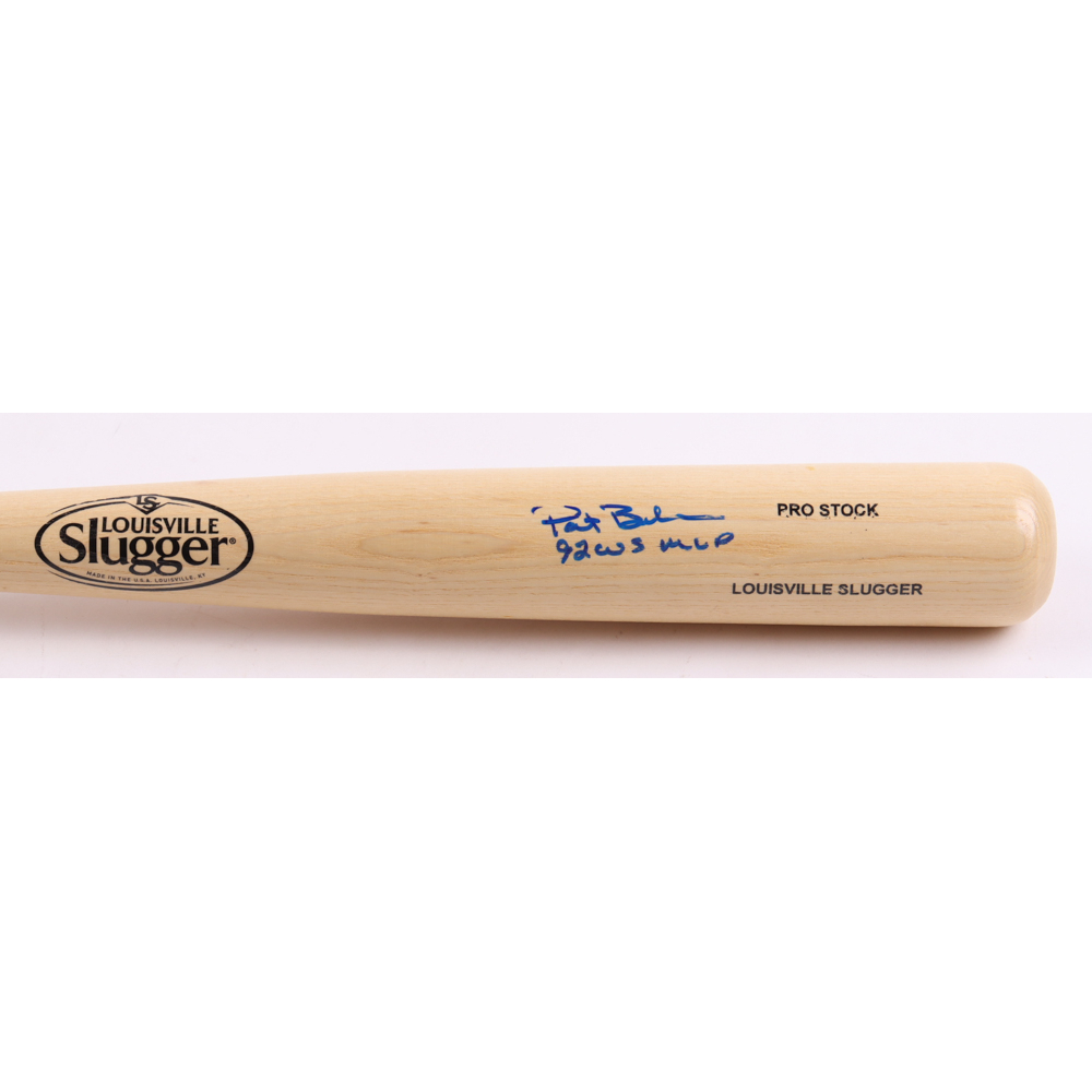 Pat Borders Signed Louisville Slugger Pro Stock Baseball Bat Inscribed ...